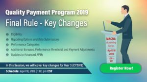 Webinar on Quality Payment Program 2019 Final Rule